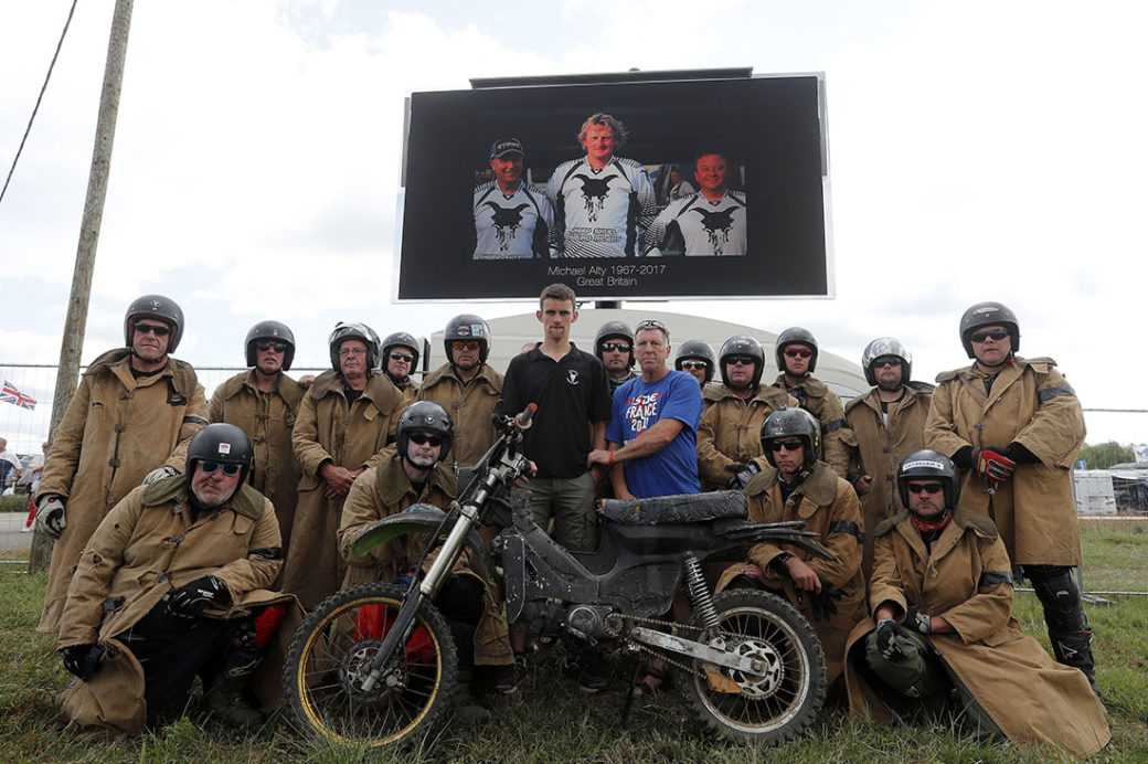 Purple Helmet tribute to Michael Alty - their lighthouse of chaos