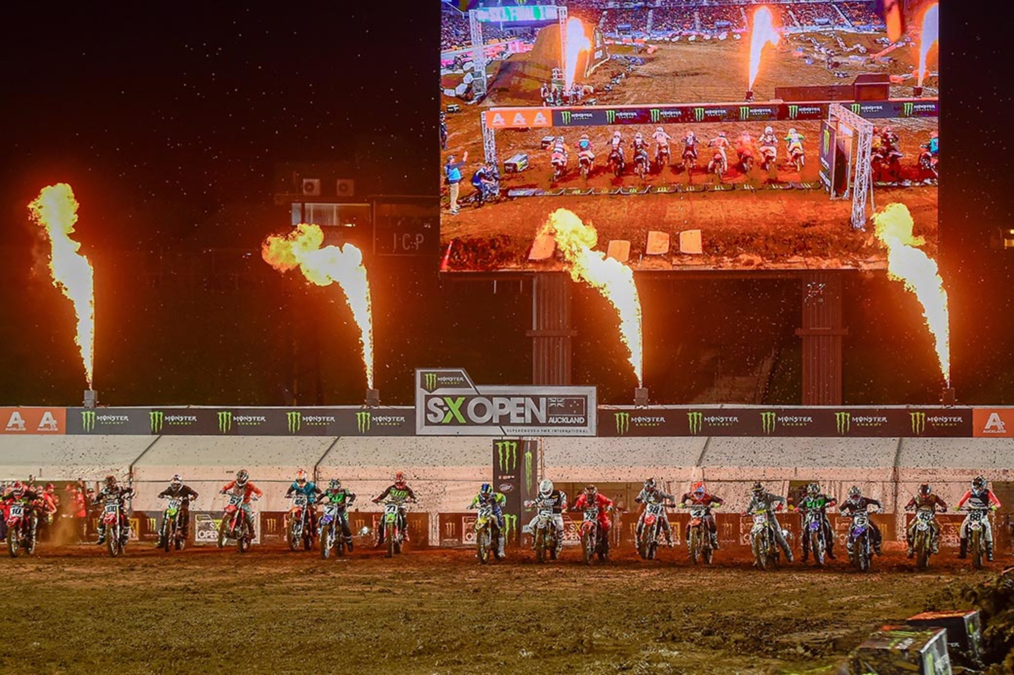 Supercross World Champions collide inside Mt Smart Stadium