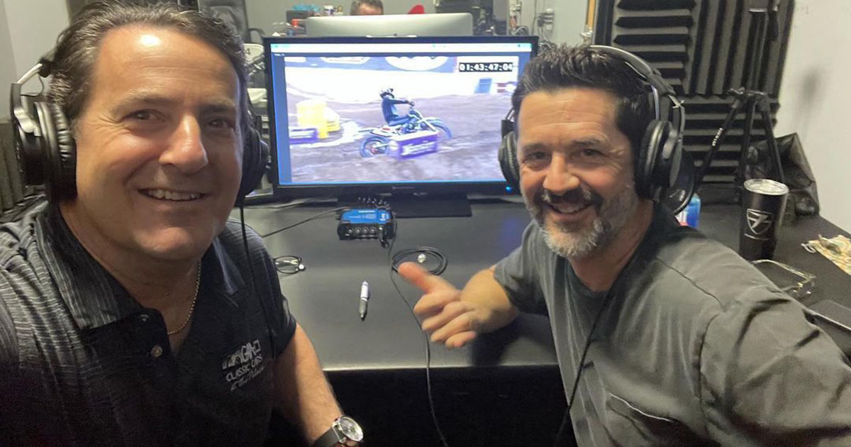 Sheheen and Emig in the Broadcast Booth for World Supercross Championship